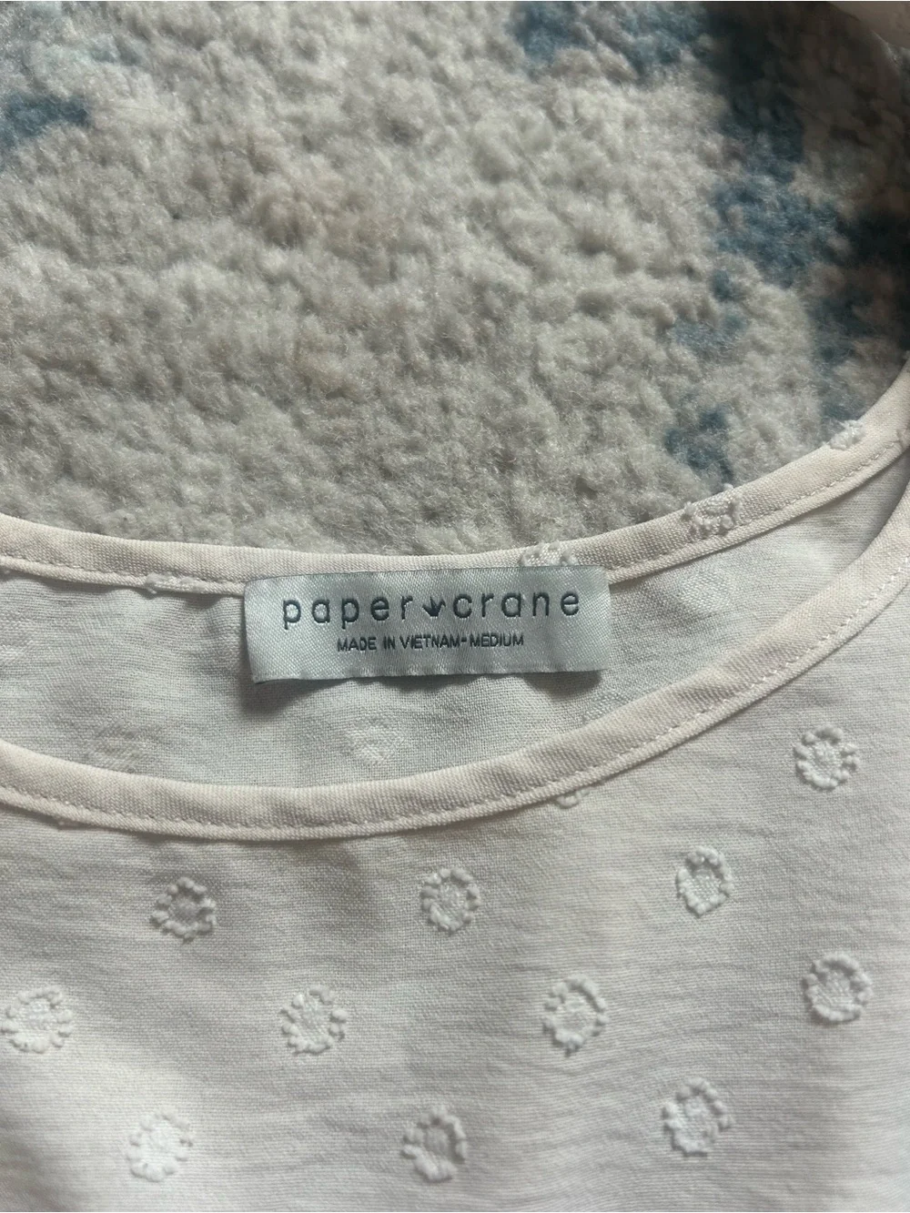 Paper Crane | Tops | Paper Crane Cream Eyelet Scoop Neck Top | Poshmark